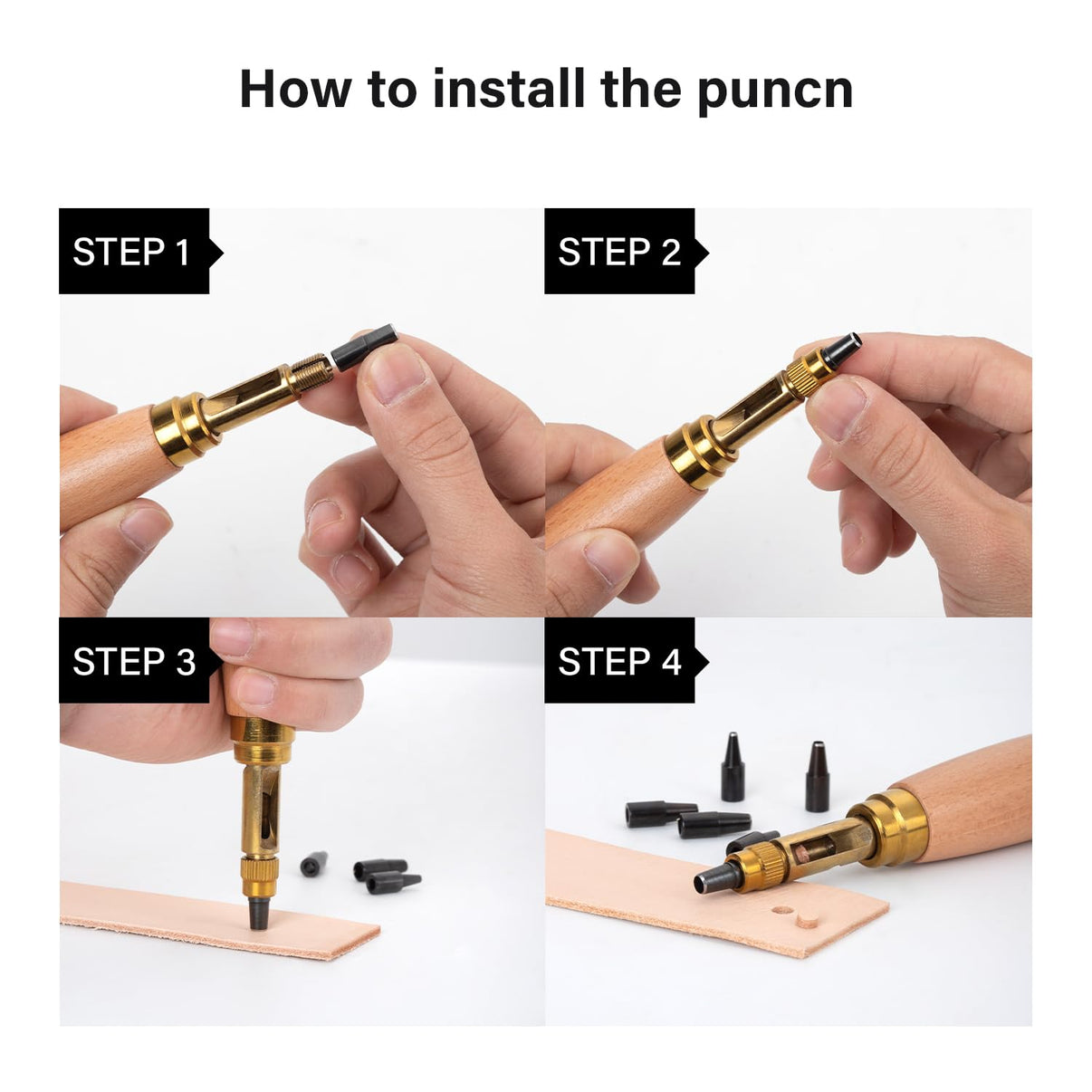 Adjustable Screw Hole Punch With 6 Tip Sizes | WUTA – WUTA LEATHER