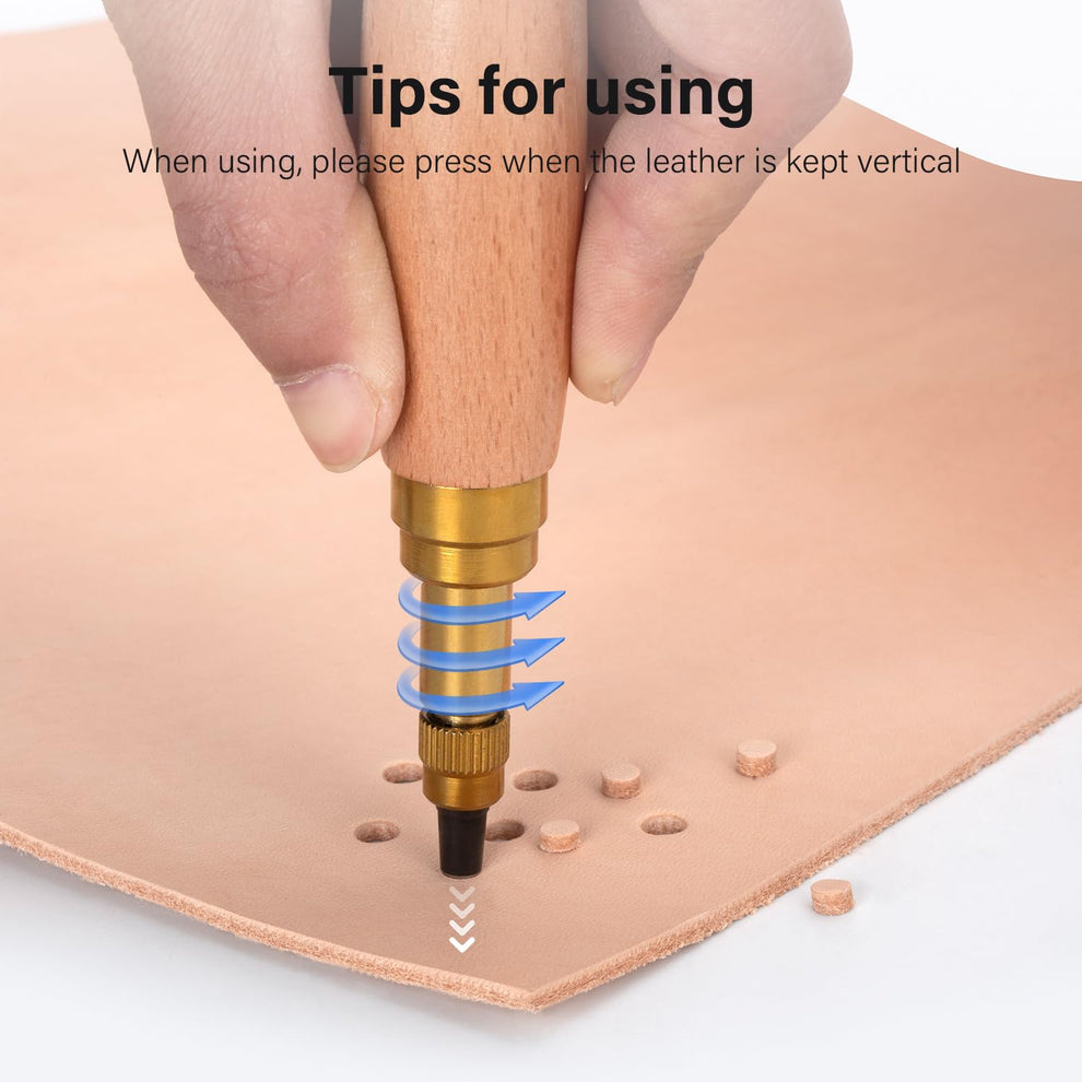 Adjustable Screw Hole Punch With 6 Tip Sizes | WUTA – WUTA LEATHER