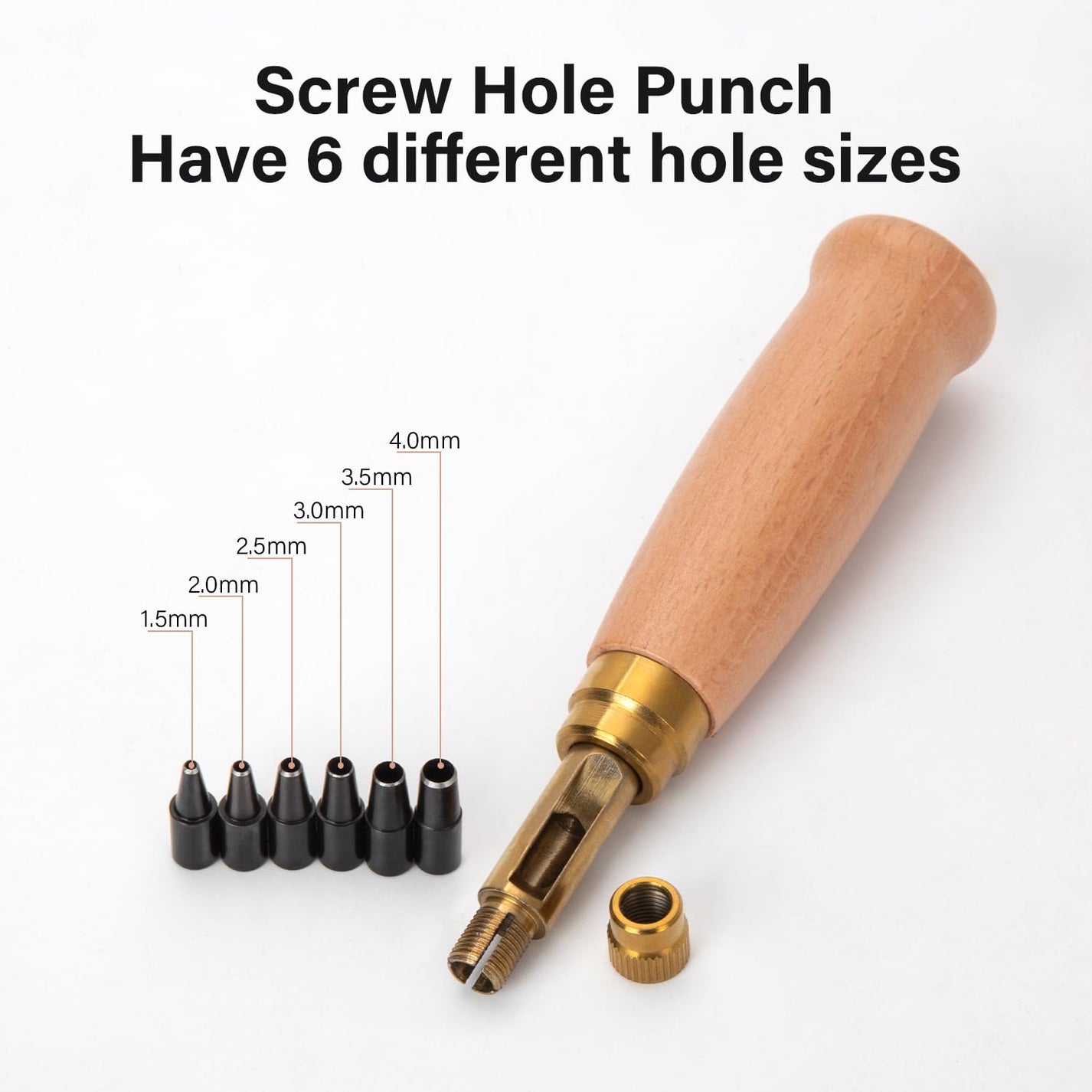 Adjustable Screw Hole Punch With 6 Tip Sizes | WUTA – WUTA LEATHER