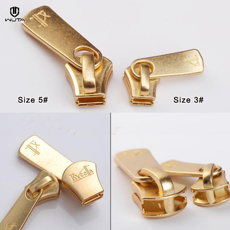 5pcs 3#/5# Excella Zipper Slider Pulls YKK Gold Metal Slider Pull | WU ...