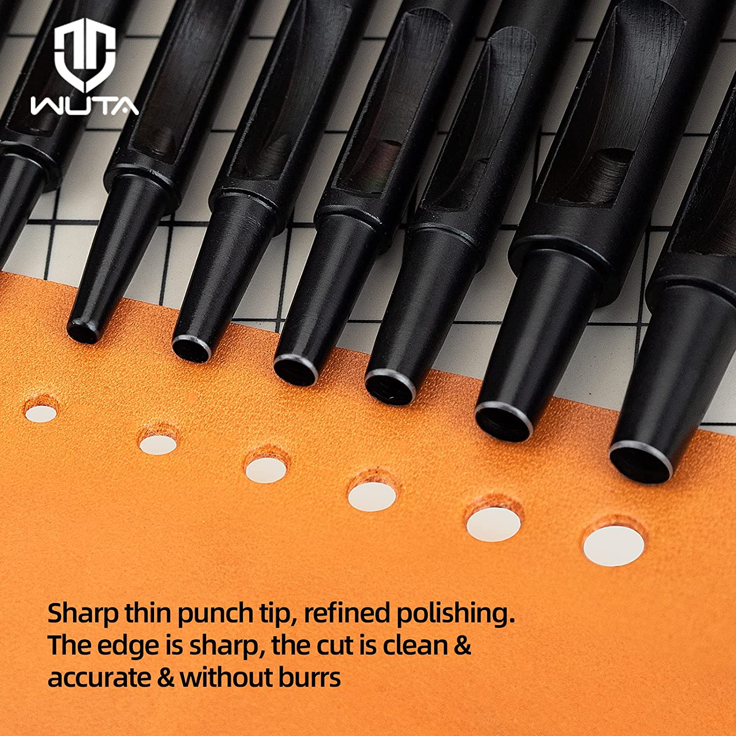 WUTA Leather Punches Round Hole Puncher Plating Titanium Hollow – WUTA ...